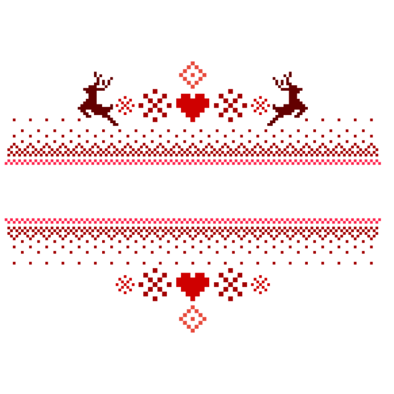 Christmas Ugly Sweater Split Text Frame, Holiday Free Svg File - SVG Heart