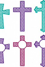 cross monogram frames bundle, religious free svg file - SVG Heart