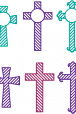 cross monogram frames bundle, religious free svg file - SVG Heart