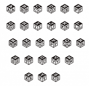 Cubes Letter Monogram - Solid Top, Decorative Alphabet Free Svg File ...