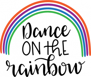dance on the rainbow, dancing free svg file - SVG Heart