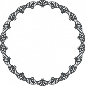 decorative circle monogram frame free svg file - SVG Heart