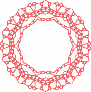 decorative circle monogram frame free svg file - SVG Heart