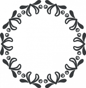 decorative circle monogram frame free svg file - SVG Heart