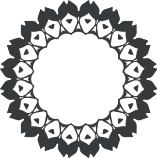 decorative circle monogram frame free svg file - SVG Heart