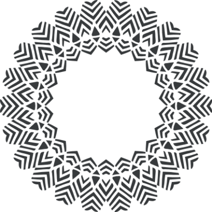 decorative circle monogram frame free svg file - SVG Heart