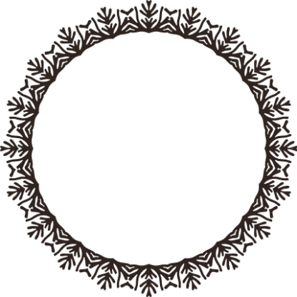 decorative circle monogram frame free svg file - SVG Heart
