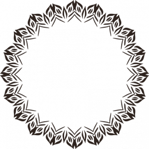 decorative circle monogram frame free svg file - SVG Heart