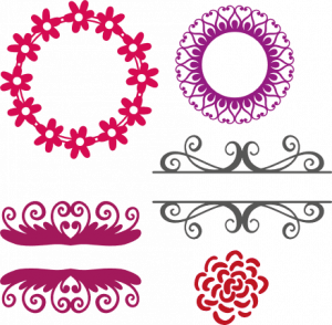 decorative ornamental frame bundle free svg file - SVG Heart