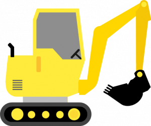 digger truck, construction - free svg file for members - SVG Heart