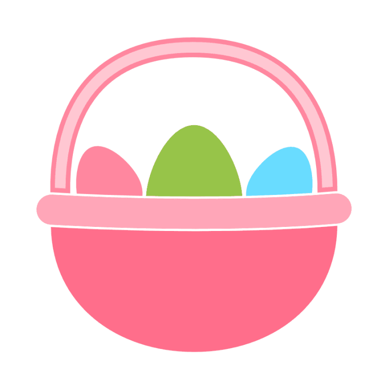 Easter Eggs Basket, Spring Free Svg File - SVG Heart