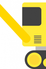 excavator, digger construction - free svg file for members - SVG Heart