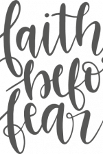 faith before fear, religious free svg file - SVG Heart