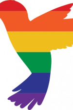 flying humming bird, lgbt pride free svg file - SVG Heart