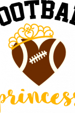 football princess, heart shape ball with crown, sport girl free svg ...