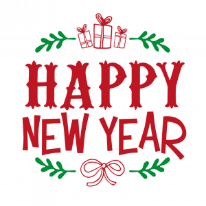 Happy New Year, Holiday Free Svg File - SVG Heart