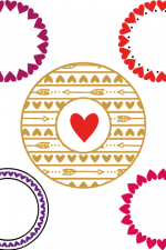 heart circle monogram frame bundle free svg file - SVG Heart