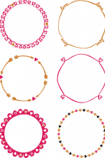Heart, love, circle monogram frames free svg file - SVG Heart