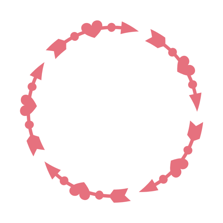 Heart With Arrows circle Monogram, Decoration Free Svg File - SVG Heart