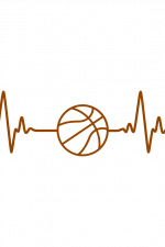 Heartbeat Basketball ball, Sport Love Free Svg File - SVG Heart