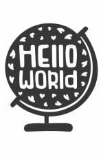 Hello World, globe Free Svg File - SVG Heart