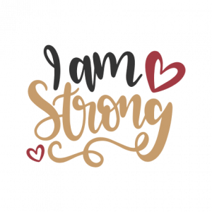 I Am Strong, Heart Free Svg File - SVG Heart