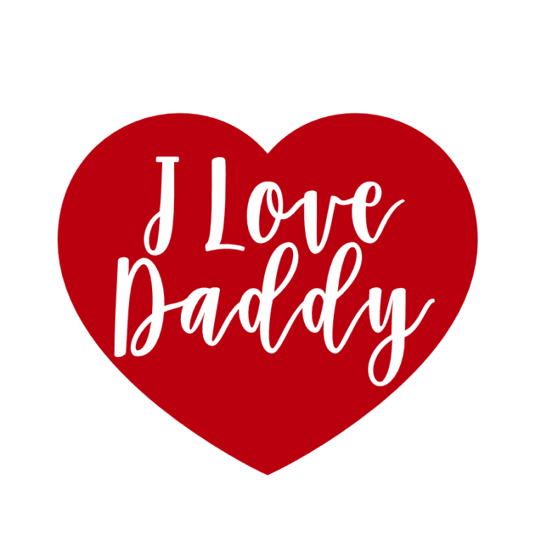I Love Daddy Heart, Father's Day Free Svg File - SVG Heart