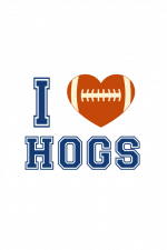 I Love Hogs, Football Love Free Svg File - SVG Heart