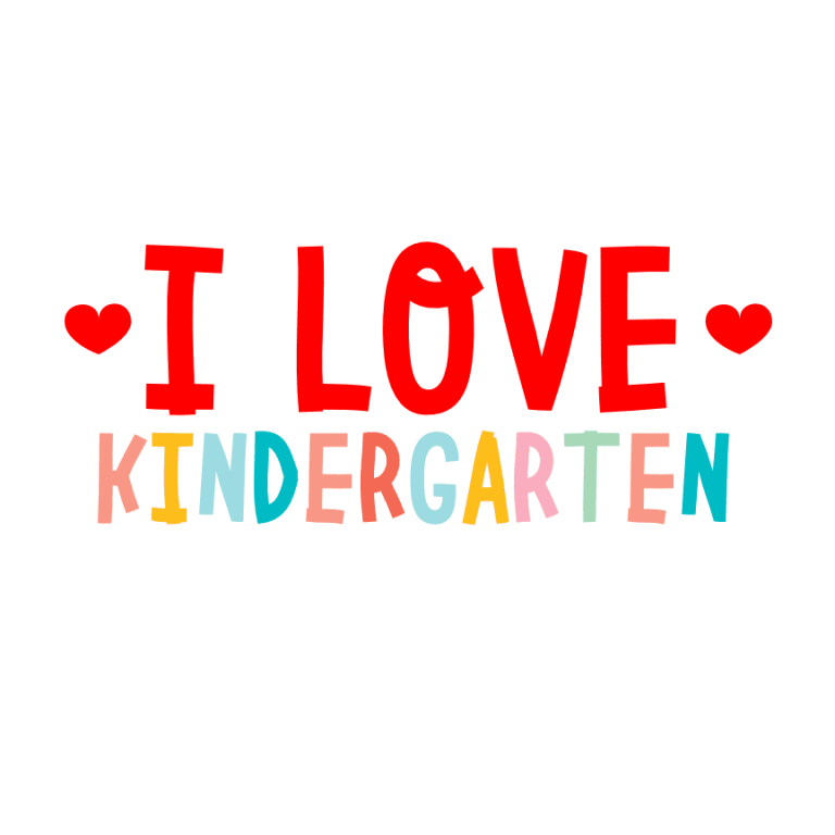 I Love Kindergarten, Kids Free Svg File - SVG Heart