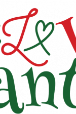 i love santa, sign, christmas free svg file - SVG Heart
