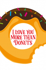 I Love You More Than Donuts, Valentine's day Free Svg File - SVG Heart