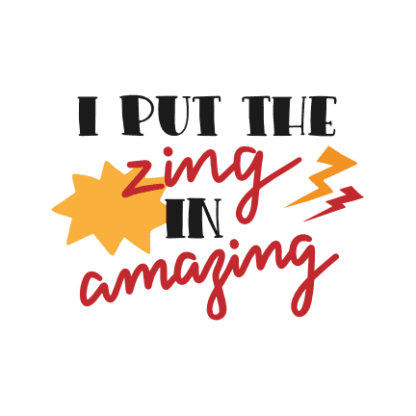 i put the zing in amazing, funny free svg file - SVG Heart