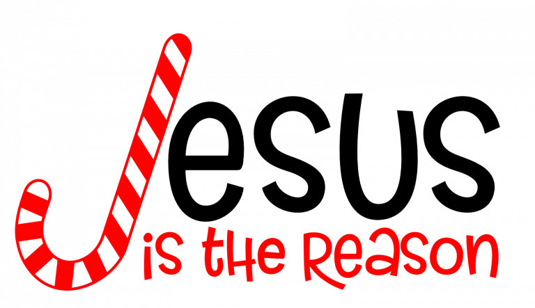 Jesus Is The Reason, Candy Cane, Christmas Free Svg File - SVG Heart