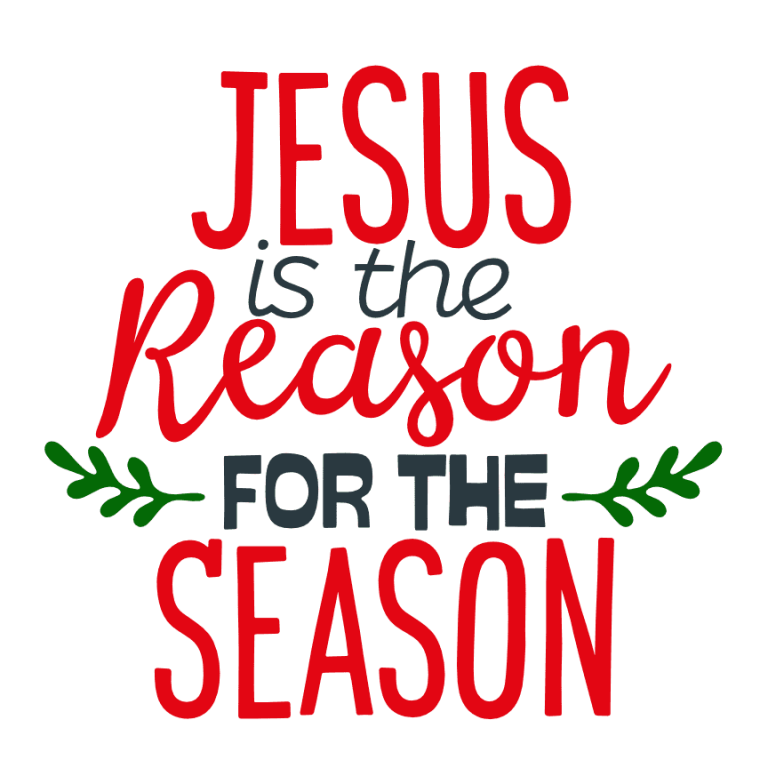 Jesus Is The Reason For The Season, Christmas Free Svg File - SVG Heart