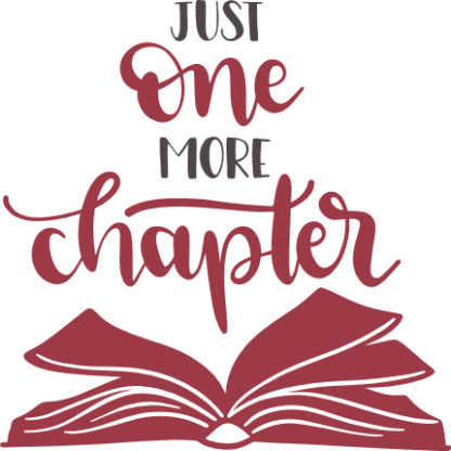just one more chapter, book, reader free svg file - SVG Heart