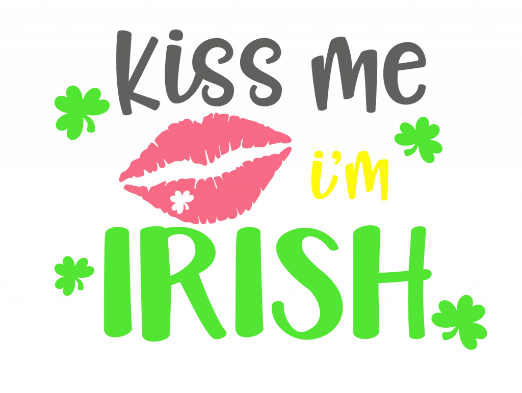 Kiss Me I'm Irish, Lip, St Patrick's Day Free Svg File - SVG Heart