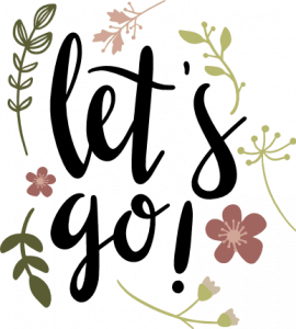 lets go, floral sign free svg file - SVG Heart