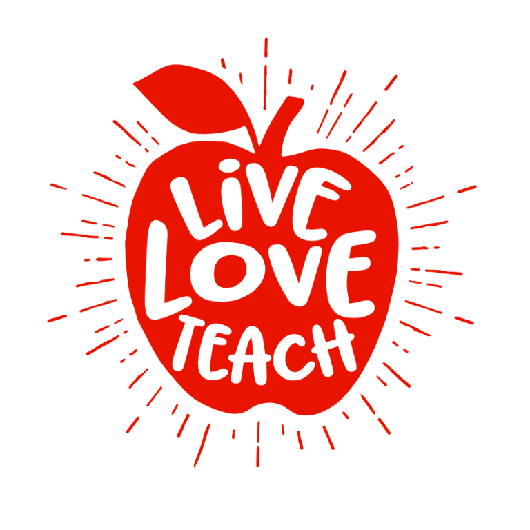 Live Love Teach Apple, Teaching Free Svg File - SVG Heart