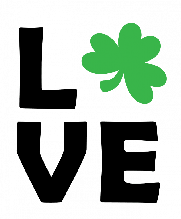 Love Sign, Shamrock, St Patricks day Free Svg File - SVG Heart