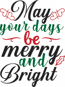 may your days be merry and bright, christmas free svg file - SVG Heart