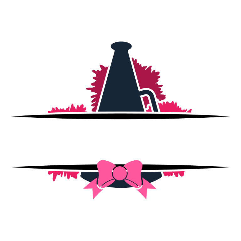 jumping cheer leader split text frame, cheerleading free svg file - SVG ...