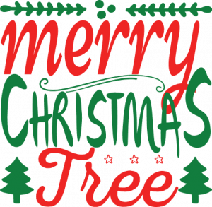 merry christmas tree, funny holiday free svg file - SVG Heart