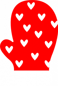 mittens heart glove, christmas, winter free svg file - SVG Heart