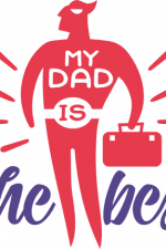 my dad is the best, father's day free svg file image - SVG Heart