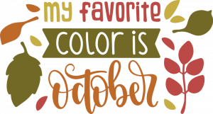 my favorite color is october, hello autumn free svg file - SVG Heart