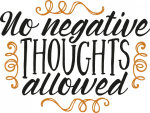 no negative thoughts allowed, positive free svg file - SVG Heart