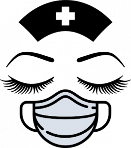 nurse with face mask, pandemic, covid free svg file - SVG Heart