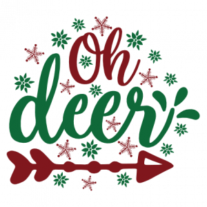 Oh Deer, Christmas Free Svg File - SVG Heart