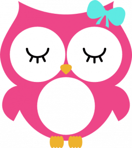 owl with bow, monogram frame, baby girl design free svg file - SVG Heart