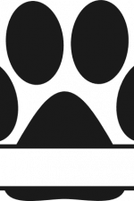 paw split text frame, dog free svg file - SVG Heart
